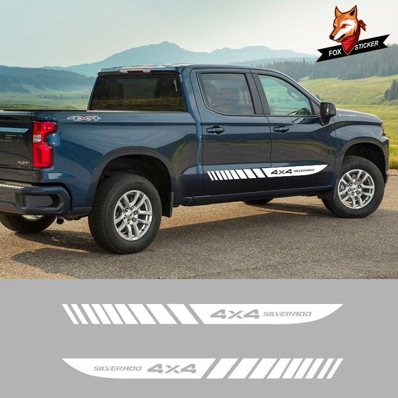 Car Side Skirts Graphics Vinyl Sticker Car Side Stripes Decals Racing ...