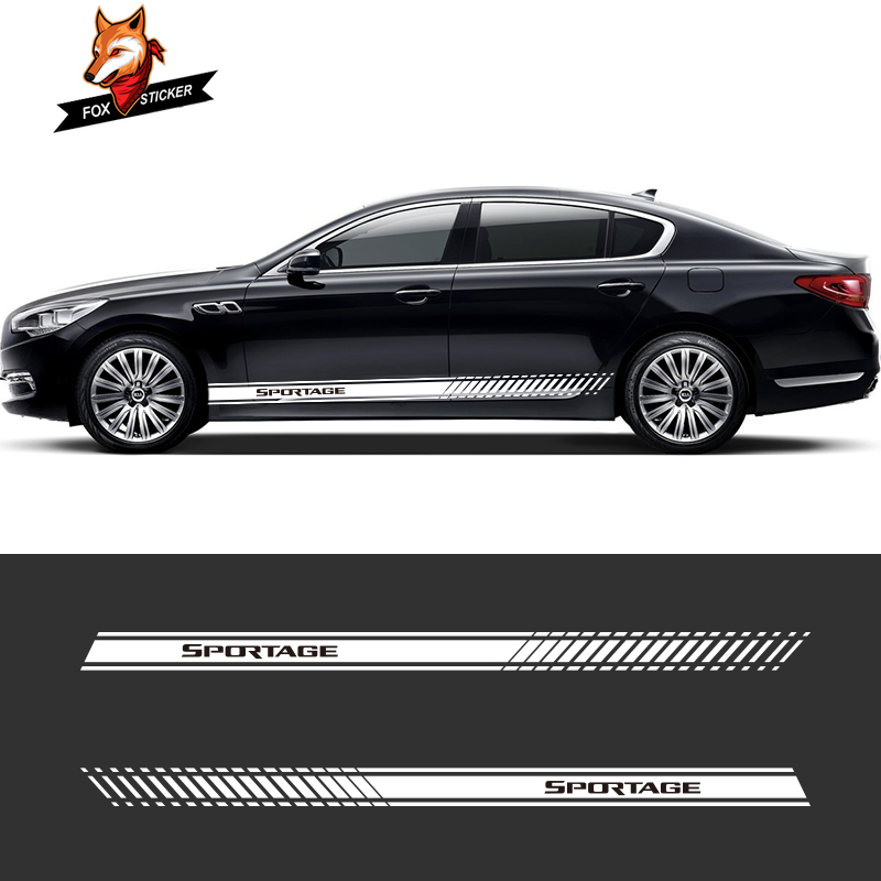 car Vinyl Graphics Sportage Racing Side Stripes Decals Stickers for Kia ...