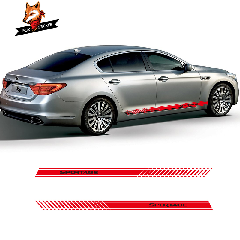 car Vinyl Graphics Sportage Racing Side Stripes Decals Stickers for Kia ...