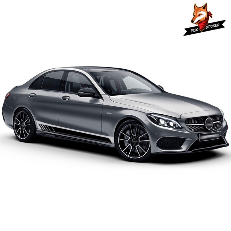 Car Body Decal Stickers Car Racing Door Side Stripes Skirt Car Styling ...