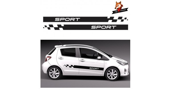 Car Auto Side Car Sticker Side Body Decal Vinyl Stripes Graphics ...