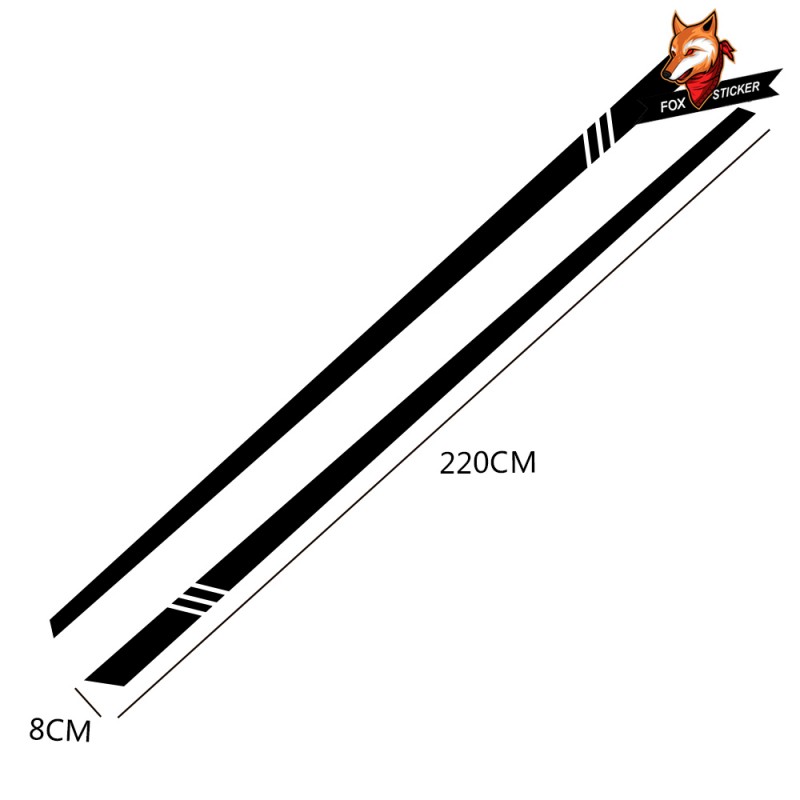 Car Side Stripe Skirt Decal Graphics Sticker for Car Audi BMW Ford VW ...