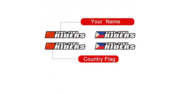 Customized Bicycle Frame Stickers With Country Flag and Name