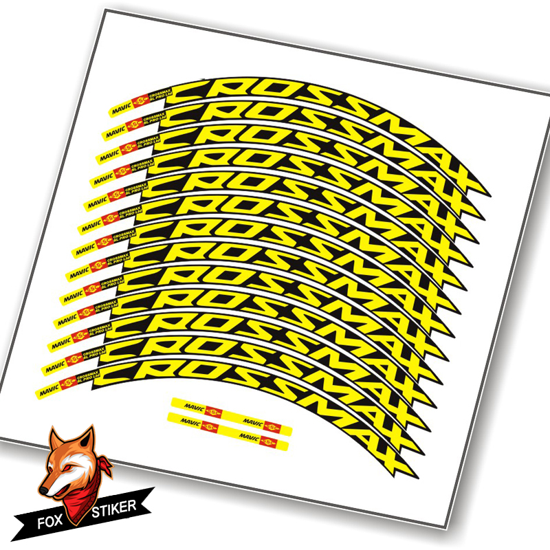 Mountain Bicycle Wheels MTB Rim Decal Stickers for MAVIC CROSSMAX PRO SL